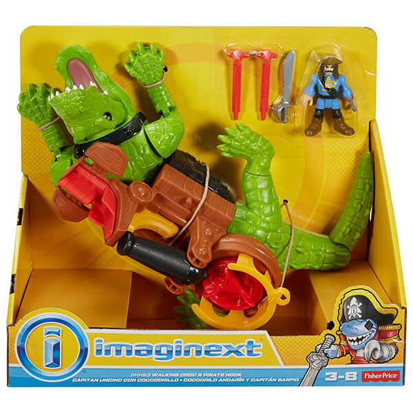 Imaginext Κροκοδειλος-τερας Και Πειρατης Με Αξεσουαρ [dhh63 ...