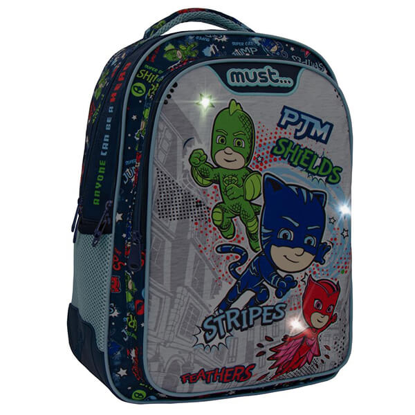 Σχολικη Τσαντα Πλατης Δημοτικου Pj Masks Anyone Can Be Hero Must 3 ...