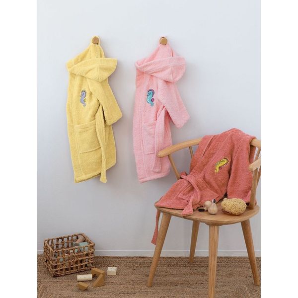 Παιδικο Μπουρνουζι Με Κουκουλα Palamaiki Kids Bath Tami Yellow (8-10 ...