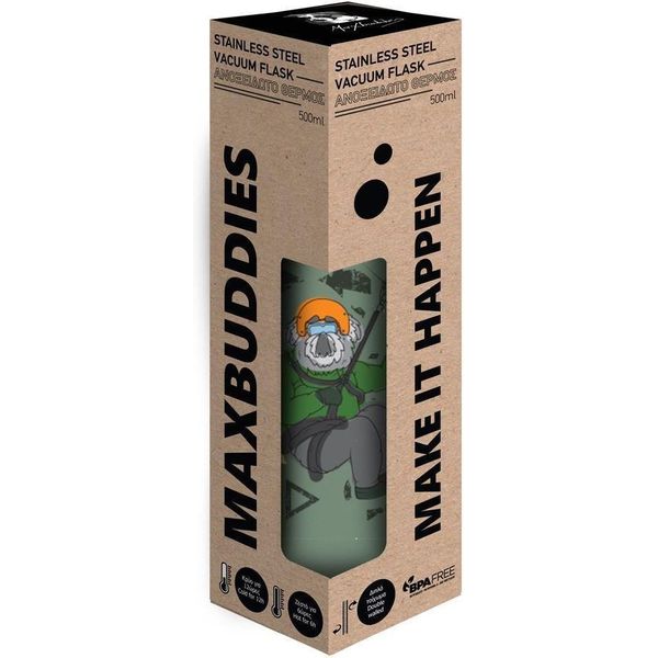 Θερμος Ανοξειδωτο Maxbuddies Πρασινο 500ml - Εξοπλισμος-αξεσουαρ ...