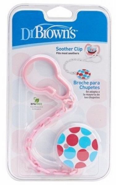 Κλιπ Πιπιλας Dr.brown's Με Αλυσιδα Ροζ - Πιπιλες και αξεσουαρ (PL1 ...