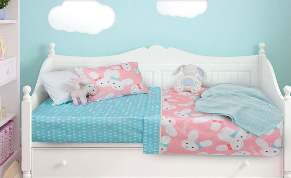 Σετ Σεντονια Κουνιας Das Home Dream Line Satin 110χ150 Ροζ/μεντα 6322 ...