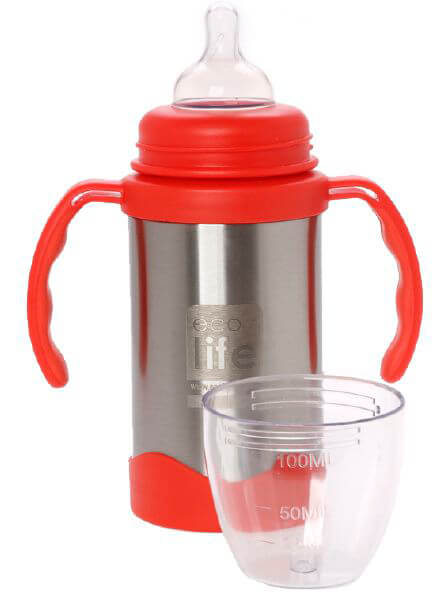 Ανοξειδωτο Θερμος-μπιμπερο Ecolife Baby Thermos 300ml Κοκκινο ...