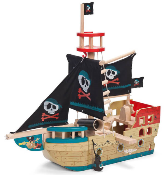 Ξυλινο Πειρατικο Καραβι Le Toy Van Jolly Pirate Ship [tv341] - Ξυλινα ...