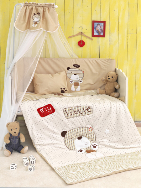 Σετ Κουνιας Palamaiki Little Ones Collection My Little Bear 6τμχ Μπεζ ...