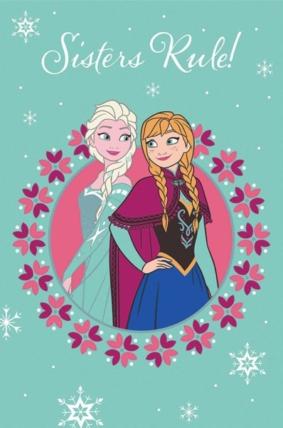Μοκετα Περσικα Disney Frozen Junior Sisters Rule 5000 Ακρυλικο Γαλαζιο ...
