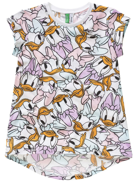 Μπλουζα Με Κοντο Μανικι Benetton T-shirt Mania Daisy Λευκο/πολυχρωμο ...