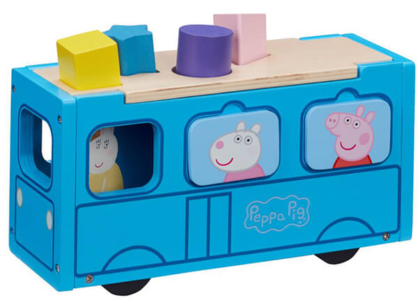 Peppa Pig Ξυλινο Σχολικο Λεωφορειο Με Σχηματα [ppc74000] - Ξυλινα ...