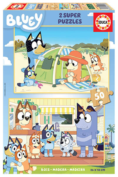 Educa Ξυλινο Puzzle 2χ50 Bluey - Παιχνιδια-36 μηνων και ανω (PL1.152089944)