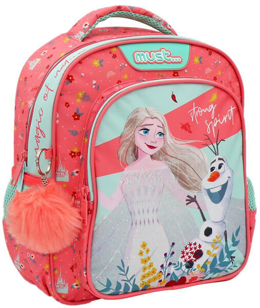 Σχολικη Τσαντα Πλατης Νηπιου Disney Frozen 2 Strong Spirit Must 2 Θηκες ...