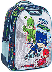 Σχολικη Τσαντα Πλατης Δημοτικου Pj Masks Anyone Can Be Hero Must 3 ...