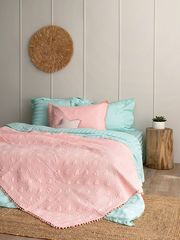 Κουβερλι King Size Palamaiki Home Morgan Pink 260x240cm - Λευκα ειδη ...