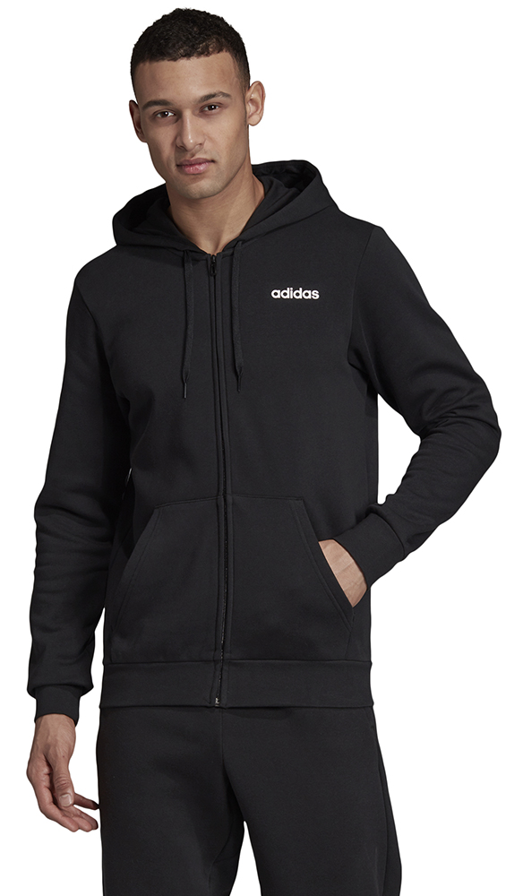Ζακετα Adidas Performance Essentials Linear Fz Fleece Μαυρη - Training ...