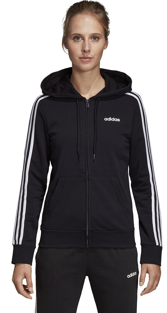 Ζακετα Adidas Performance Essentials 3-stripes Hoodie Μαυρη - Training ...