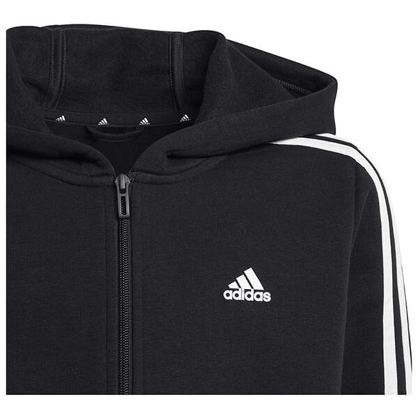 Ζακετα Adidas Performance Essentials 3-stripes Fleece Fz Hoodie Μαυρη ...