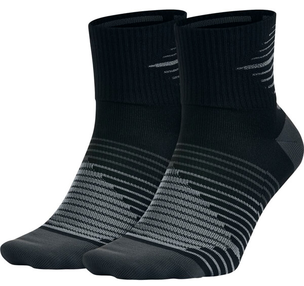 Καλτσες Nike Dri-fit Lightweight Quarter 2p Μαυρες (46-50) - Running ...