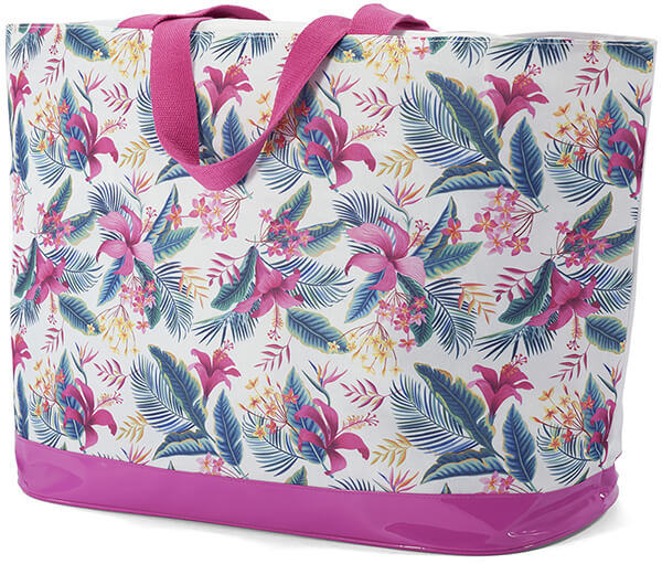 Τσαντα Θαλασσης Bz5804 Λευκο Με Λουλουδια - Crazy (PL2.138157093)