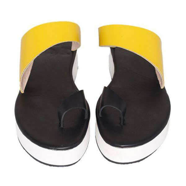 Δερματινα Σανδαλια I Love Sandals Antiparos Κιτρινο/μαυρο (38 ...