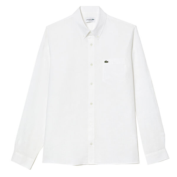Πουκαμισο Lacoste Linen Ch5692 001 Λευκο (40) - Ανδρας-πουκαμισα (PL3 ...
