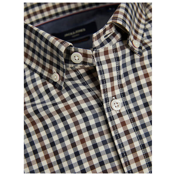 Πουκαμισο Jack & Jones Jprblugreg Gingham Καρο 12241947 Μπεζ/καφε ...