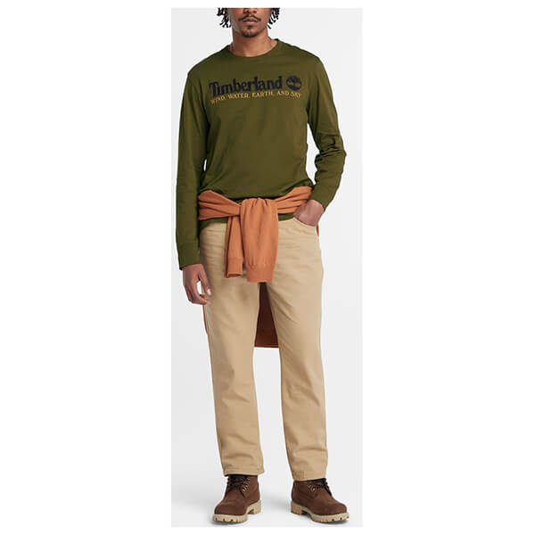 Μπλουζα Μακρυμανικη Timberland Wwes Tb0a5vm1 Σκουρο Λαδι (m) - Ανδρας ...