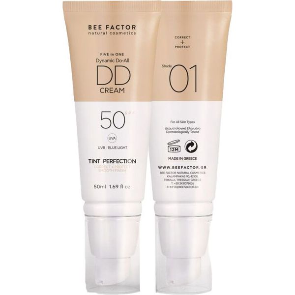 Dd Κρεμα Προσωπου Bee Factor Αποχρωση 01 5 Σε 1 Spf50 (50ml ...
