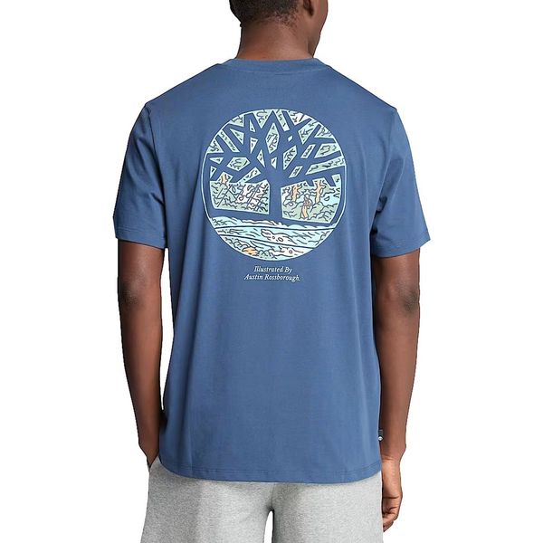 T-shirt Timberland Illustrated Tree Logo Back Graphic Tb0a6dg5 288 Μπλε ...