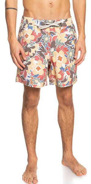 Boxer Quiksilver Endless Trip Volley 16 Eqyjv03738 Floral Μπεζ - Ανδρας ...