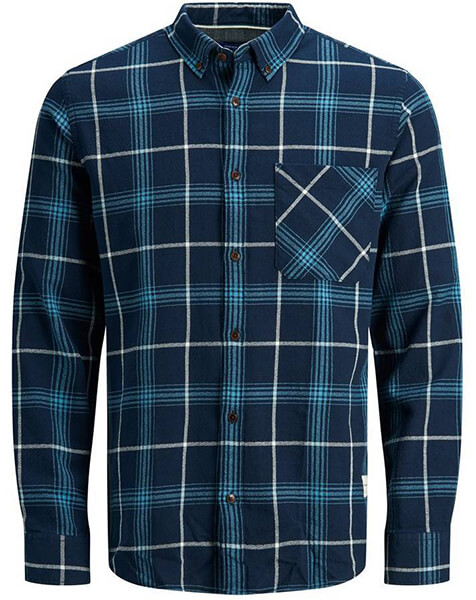 Πουκαμισο Jack & Jones Jorgrayson Καρο 12195944 Μπλε/τυρκουαζ - Ανδρας ...