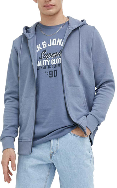 Φουτερ Με Φερμουαρ Jack & Jones Jjebasic 12181901 Μπλε (xl) - Ανδρας ...