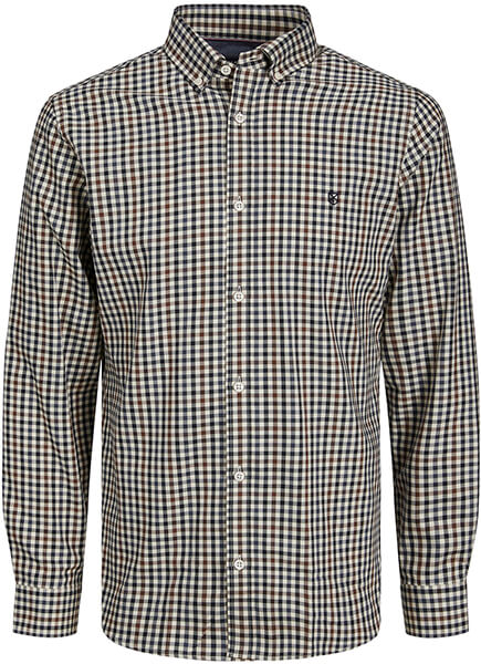 Πουκαμισο Jack & Jones Jprblugreg Gingham Καρο 12241947 Μπεζ/καφε ...