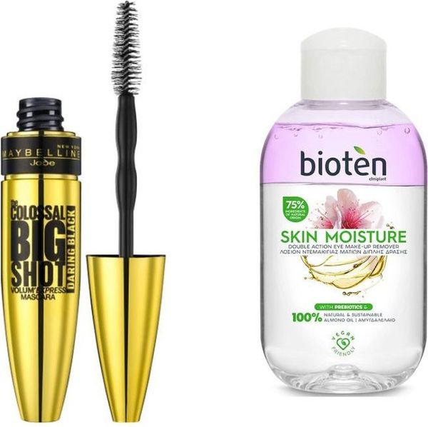 Mascara Maybelline Big Shot Daring Black & Λοσιον Ντεμακιγιαζ Ματιων ...
