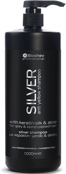 Σαμπουαν Silver Bioshev Me Κερατινη Μεταξι Και Αλοη (1000ml ...