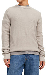 Πουλοβερ Jack & Jones Jorkyle 12243116 Μπεζ/γκρι (m) - Ανδρας-πουλοβερ ...