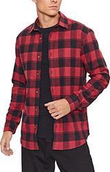 Πουκαμισο Jack & Jones Jjplain Array Καρο 12236873 Κοκκινο/μαυρο ...