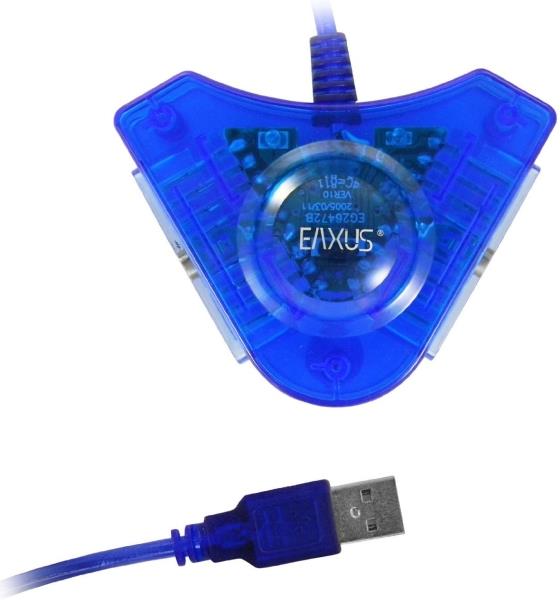 Playstation 2 To Pc Gamepad Dual Adapter Blue - Accessories (PS2.00802)