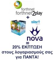 Forthnet 2 Play + Nova Start Pack - Συνδεσεις τηλεφωνιας - internet (SYN.0025)
