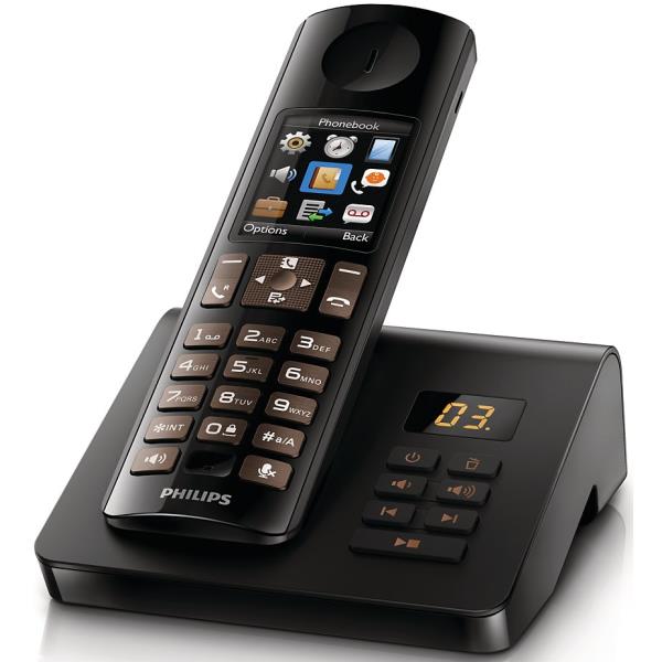 Philips D7051 Με Τηλεφωνητη Μαυρο - Ασυρματο τηλεφωνο (TEL.005565)