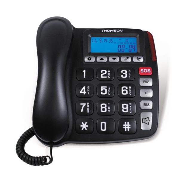 Thomson Th-525fblk Corded Home Phone With Large Buttons - Ενσυρματο ...