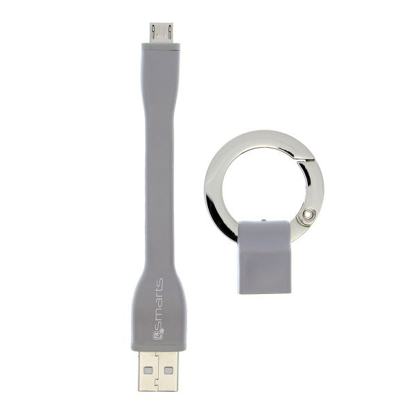 4smarts Keyring Micro-usb Mini Cable Grey - Καλωδιο (TEL.030308)
