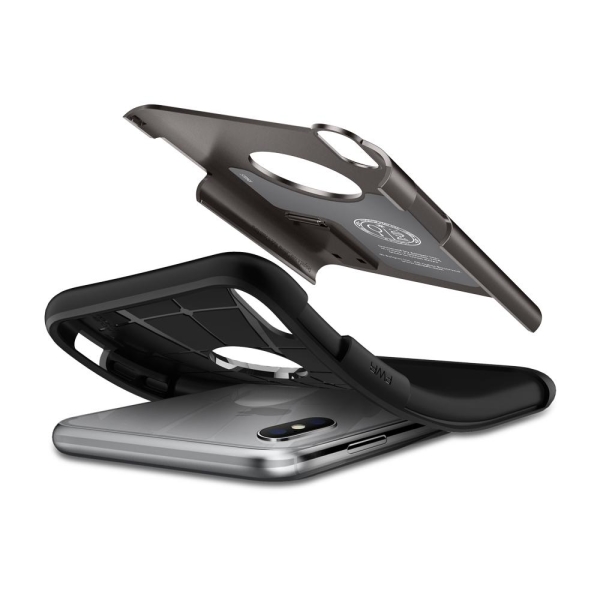 Spigen Slim Armor Back Cover Case Stand For Apple Iphone X / XS ...