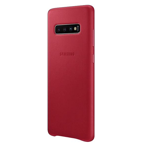 Samsung Galaxy S10 Plus Leather Cover Ef-vg975lr RED - Θηκη (TEL.059126)