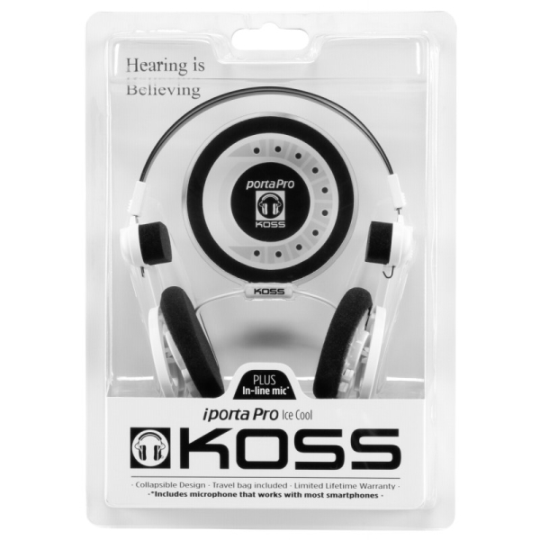 Koss Porta PRO ON EAR Headphones With Micro White - Handsfree (TEL.060348)