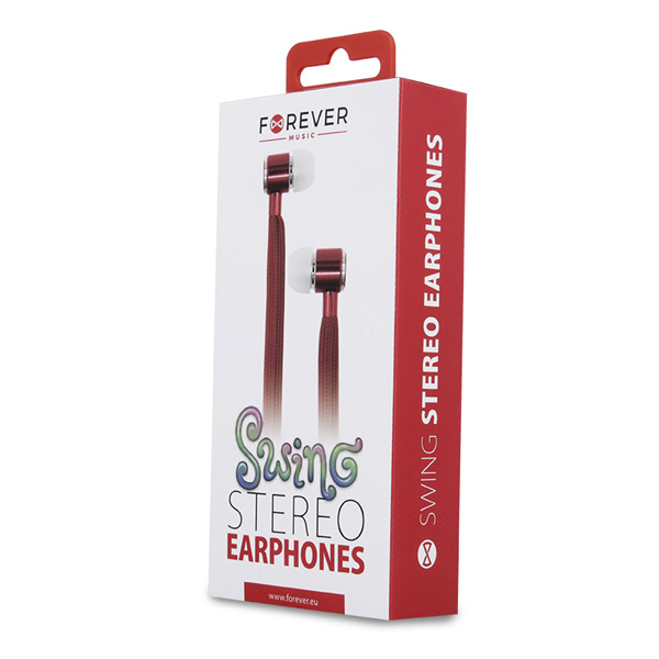 Forever Swing Music Headset RED - Handsfree (TEL.065032)