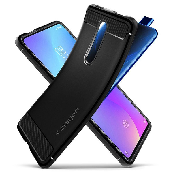 Spigen Rugged Armor Back Cover Case For Xiaomi MI 9T / MI 9T PRO Black ...