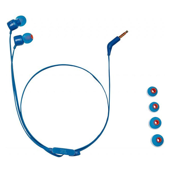 JBL T110 In-ear Headphones With Microphone Blue - Handsfree (TEL.067139)