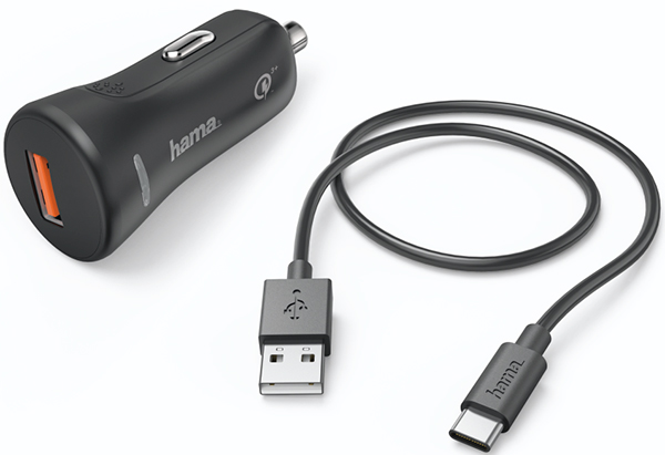 Hama 183231 Hama CAR Charger USB Type-c QC 3.0 3 A Black - Φορτιστες ...