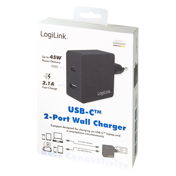 Logilink Pa0212 USB Power Socket Adapter 1X Usb-c Port & 1X Usb-a Port ...