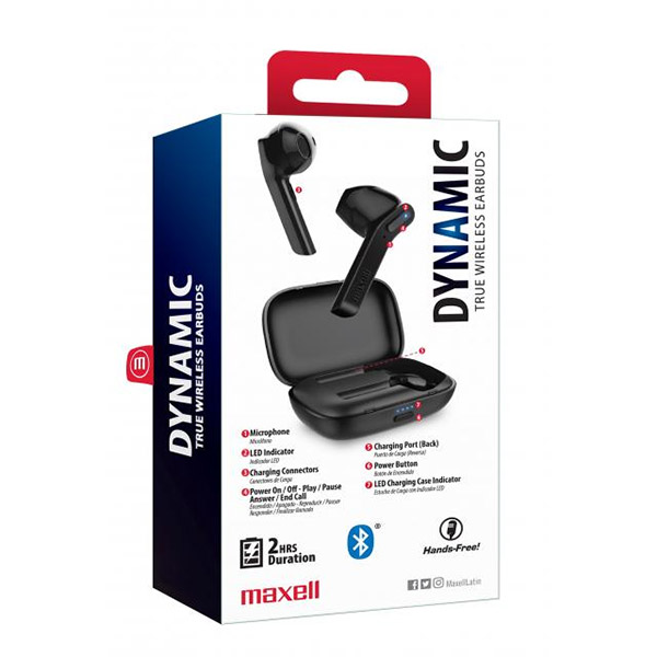Bluetooth Headset Maxell Dynamic Black - Bluetooth headset (TEL.081040)