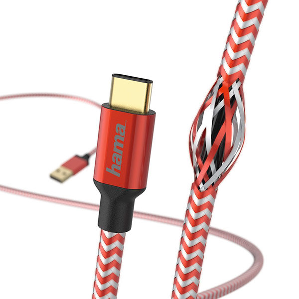 Hama 178296 Cable Reflective Charging/data Cable Usb-c/ Type-c/ - Usb-a ...